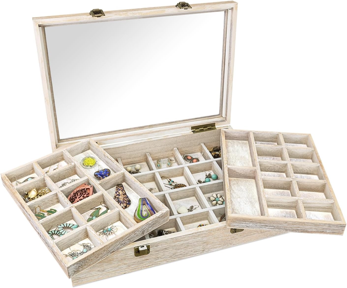 Amazon.com: Homaisson Earring Storage Box Organizer, Acrylic Jewelry ...