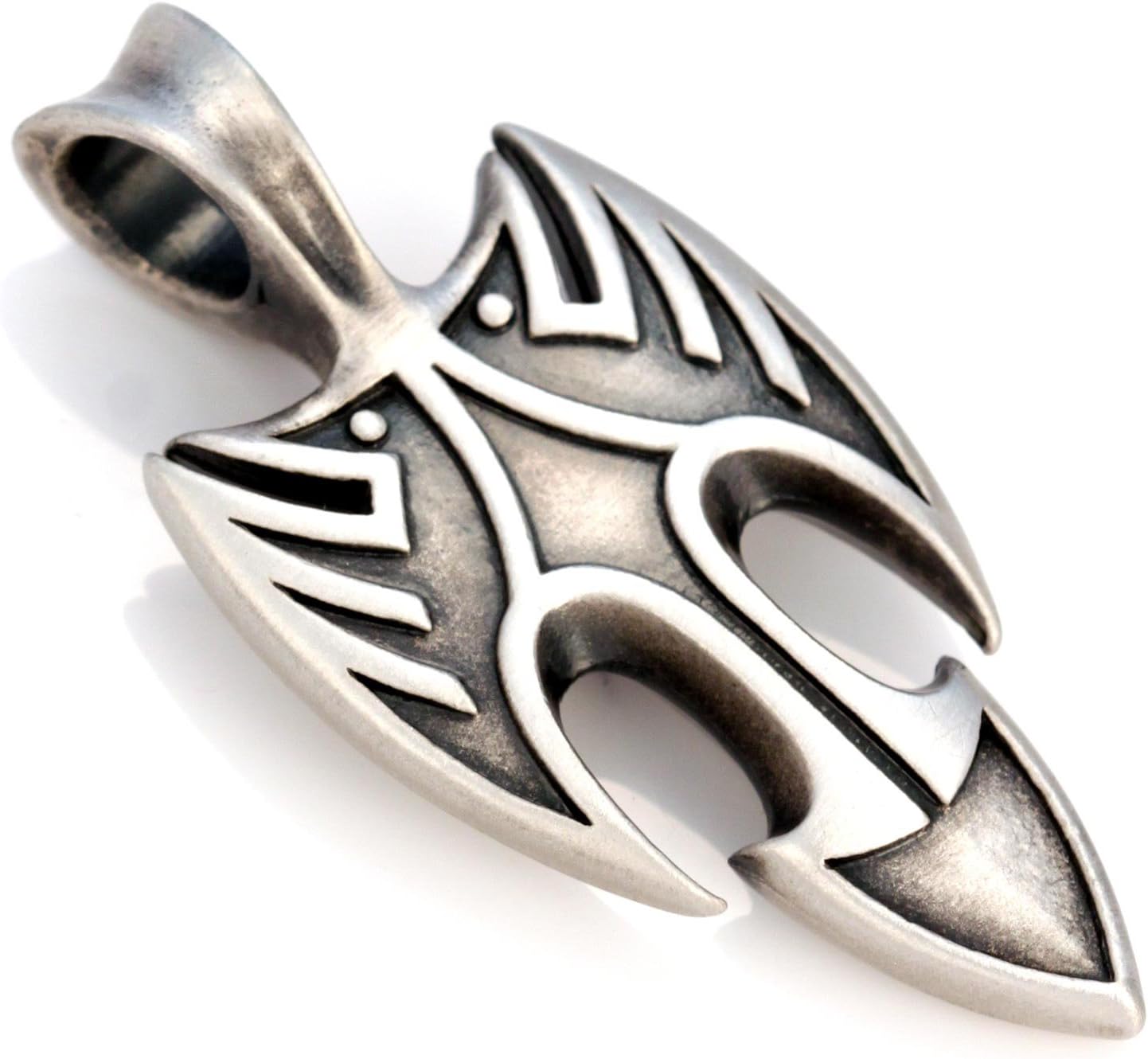 Amazon.com: BICO 'Blackbird' Satin Silver Finished Pendant (E186 ...