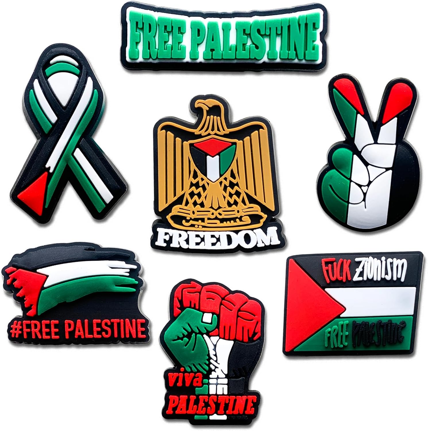 Amazon.com: Chionwen Palestine Shoe Decoration Charms for Croc Clog ...