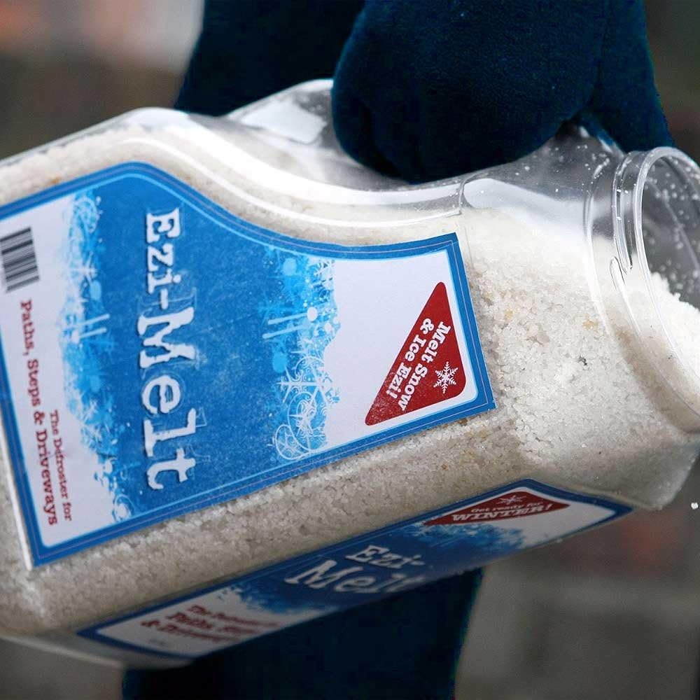 EZI MELT De-Icing De-Icer Gritting Salt (6.5KG) Pathway Melt Ice Snow ...
