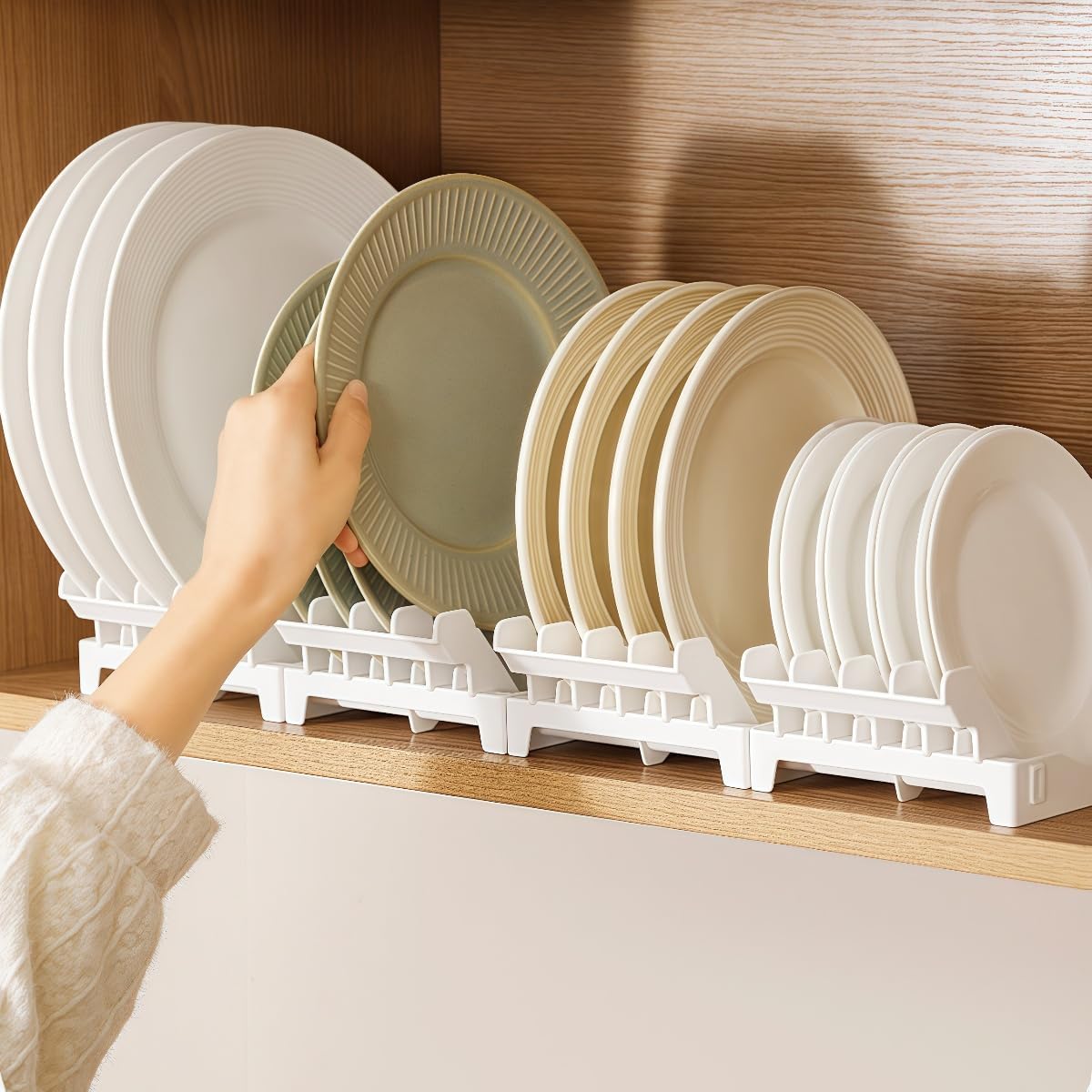 Amazon.com: Dish racks for kitchen counter with water tray, Plate ...