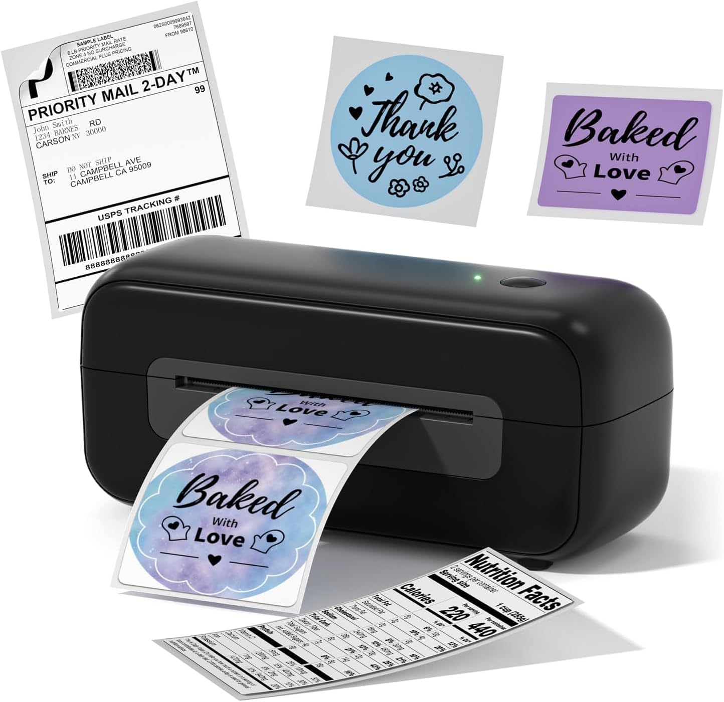 Amazon.com: Shipping Label Printer, 4x6 Thermal Label Printer, Thermal ...