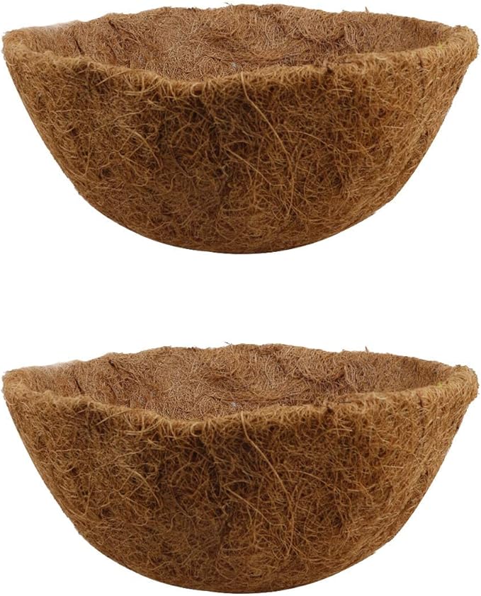 Amazon.com: 2 Pack Round Coco Liners for Planters, Coconut Fiber ...