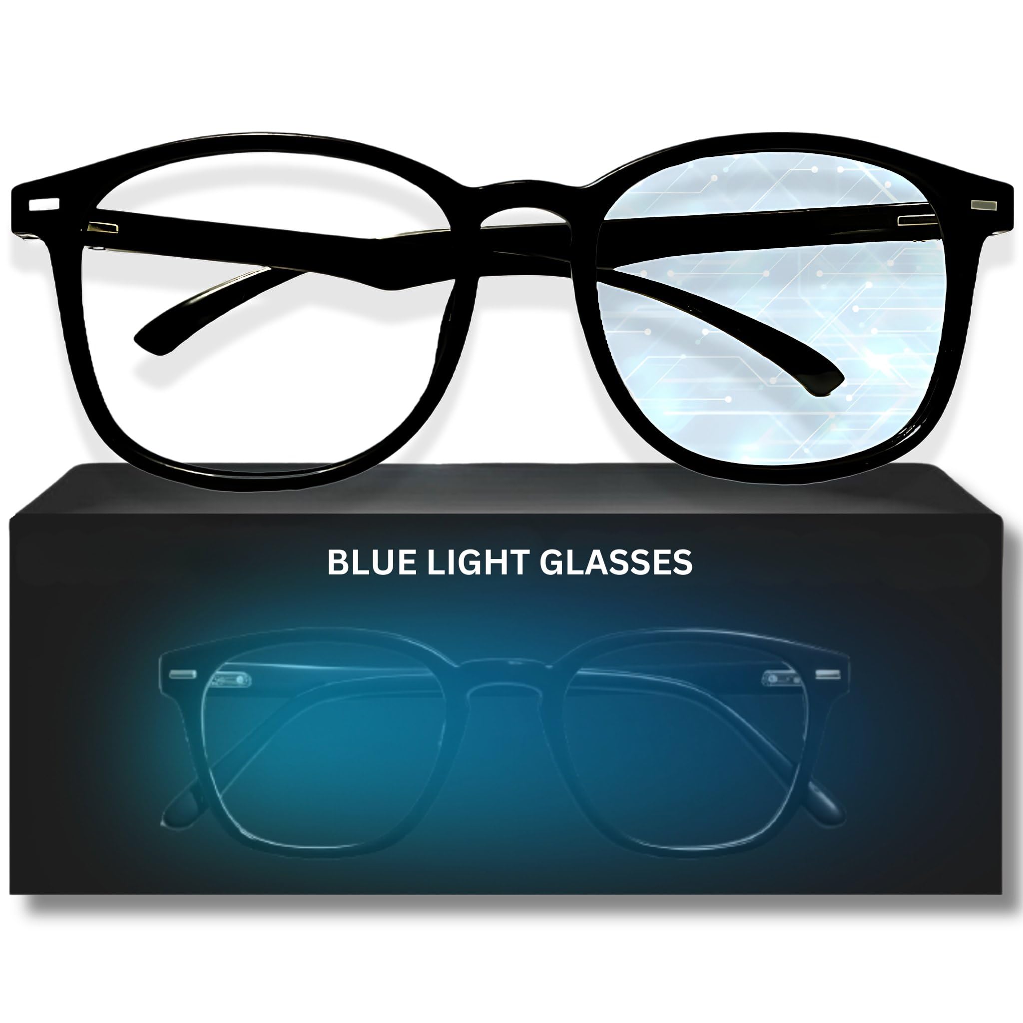 Amazon.com: 99.9% Stylish Blue Light Blocking Glasses for Women & Men ...