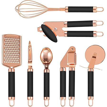 Amazon.com: COOK With COLOR 7 Pc Kitchen Gadget Set Copper Coated ...