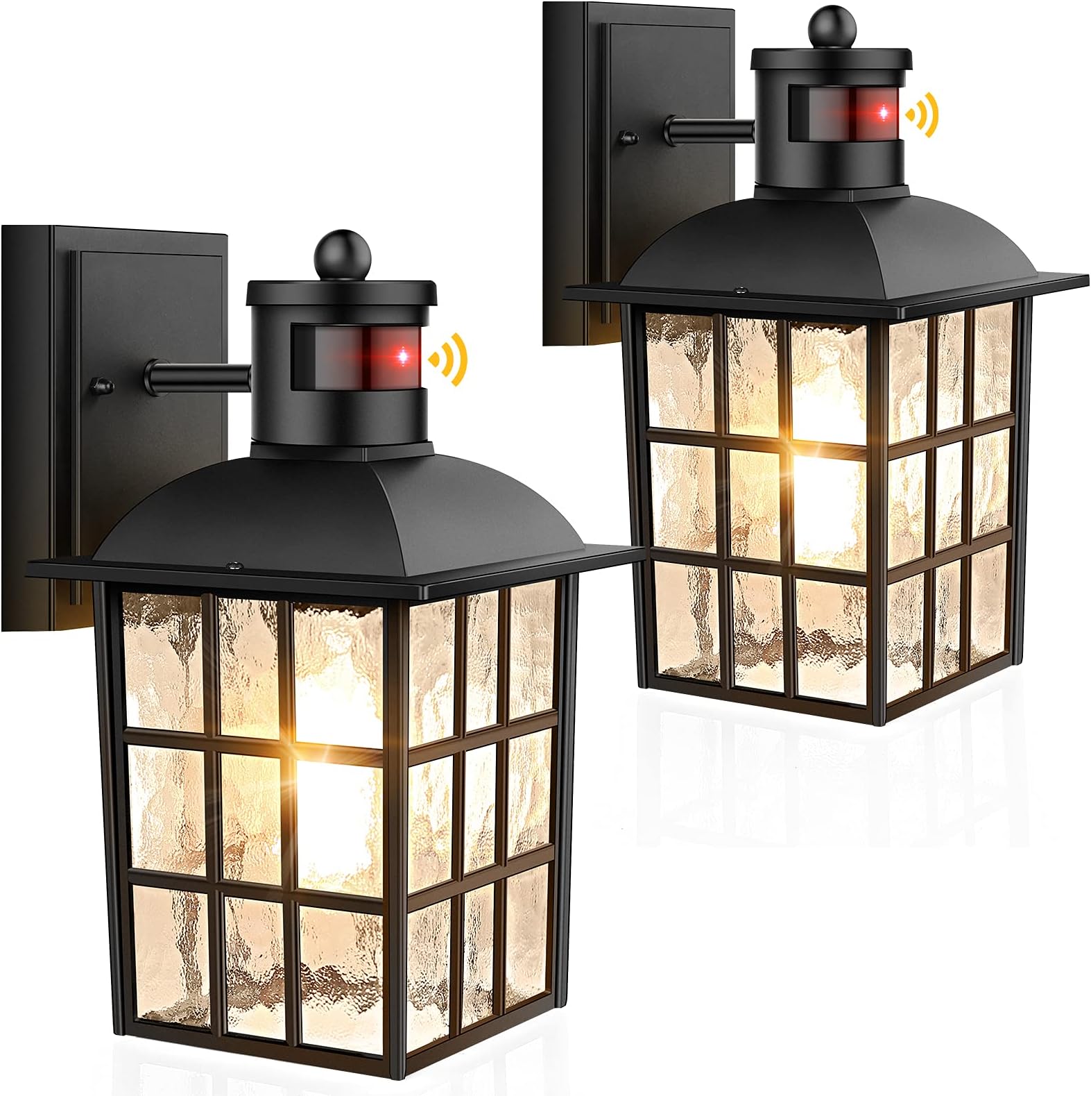 Hampton Bay 1000 001 784 Lumsden Wall-Mount Outdoor Black Led Motion ...