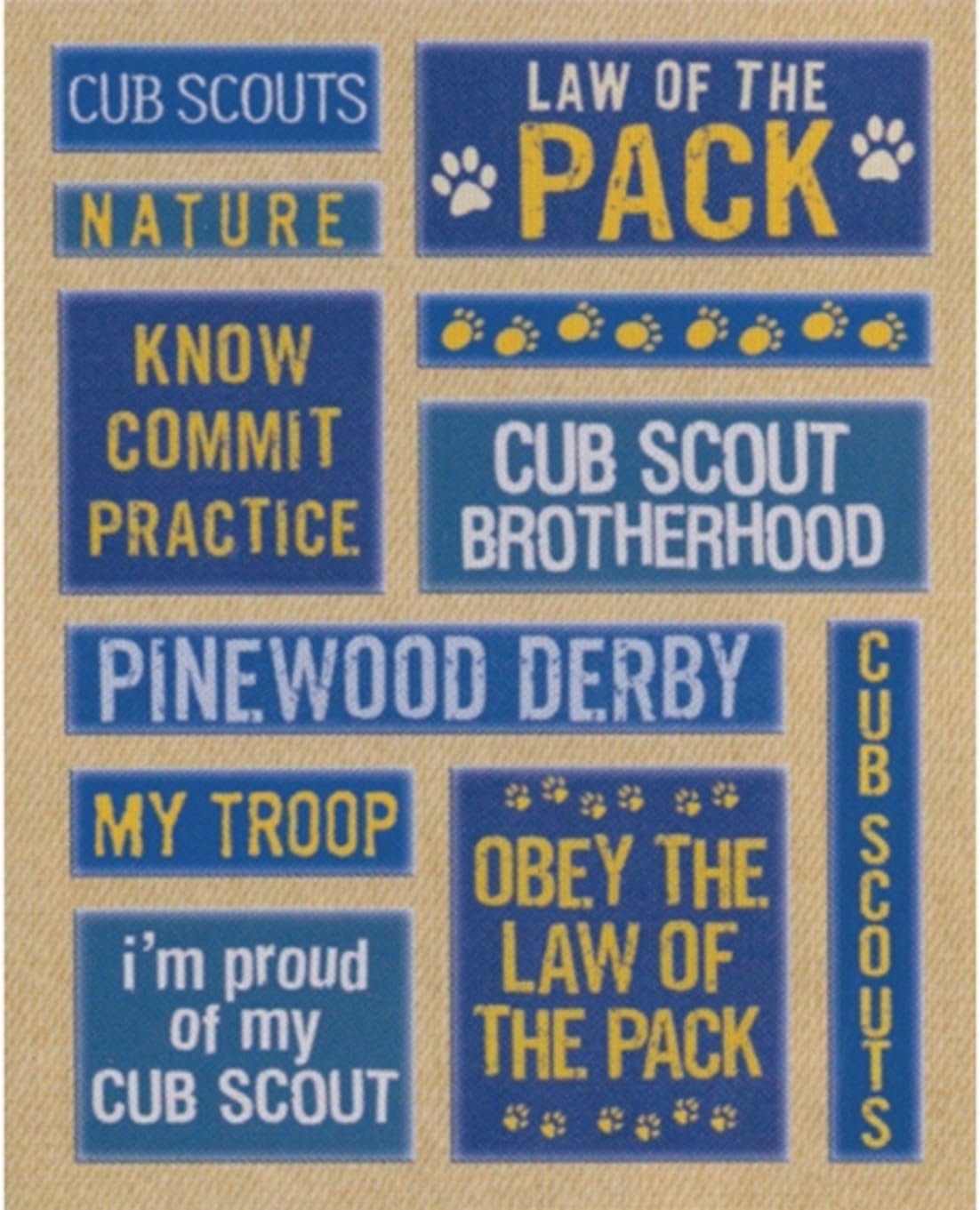 Amazon.com: K&Company Boy Scouts of America Clearly Yours Stickers-Cub ...