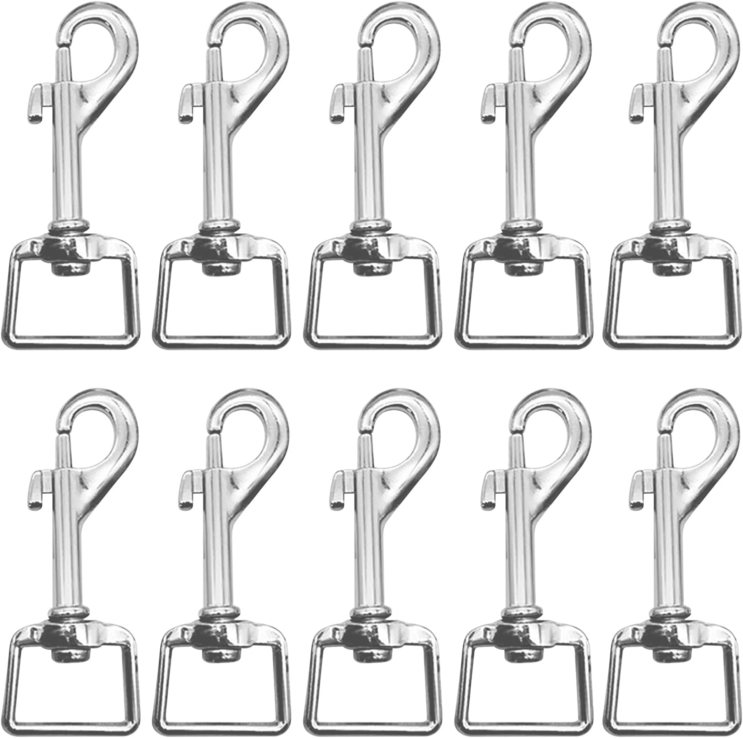 Swivel Snap Hooks, 10 Pcs 360°Swivel Eye Bolt Snap Hook, Clips Clasp ...