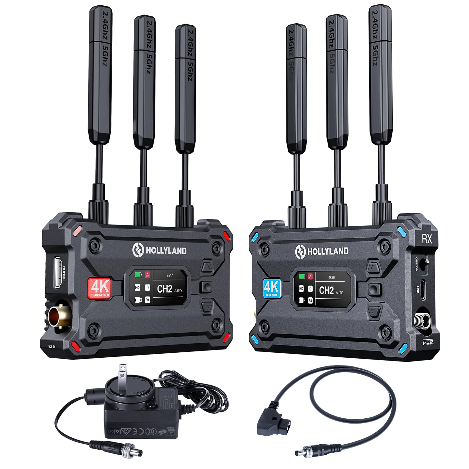 Amazon.com: Hollyland Pyro S + Rich Cables de carga Transmisor y ...