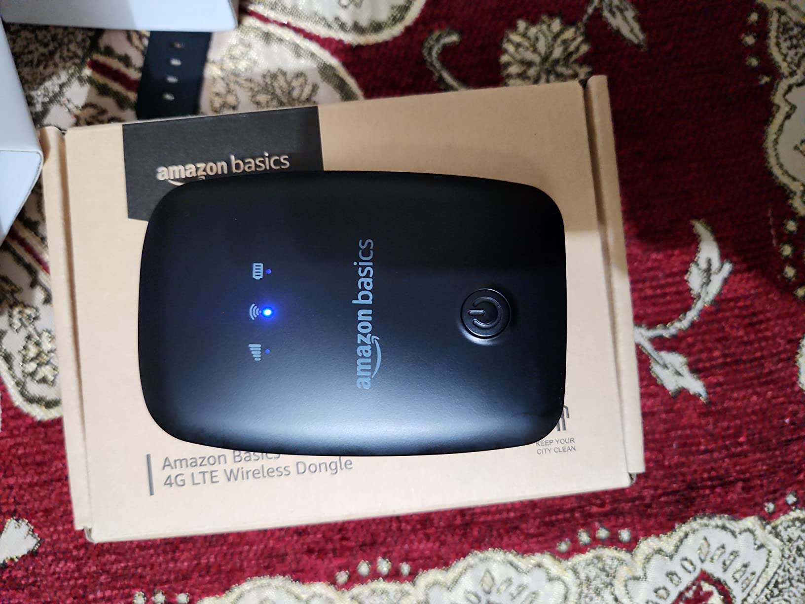 AmazonBasics 4G LTE WiFi Single_Band Dongle with All SIM Support | Up ...