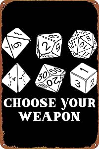 Amazon.com : Choose Your Weapon Game Poster Metal Sign Tin Metal Retro ...