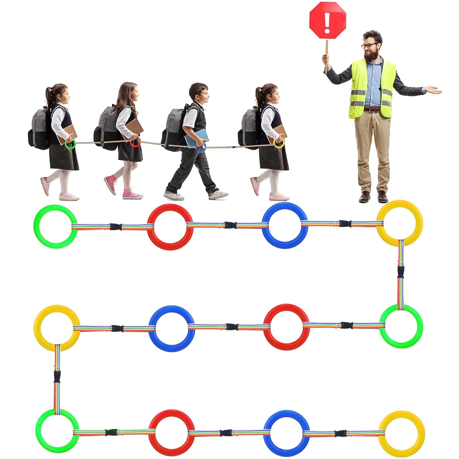 Amazon.com : Berlune 24 Pack Toddlers Walking Ropes Preschool Walking ...