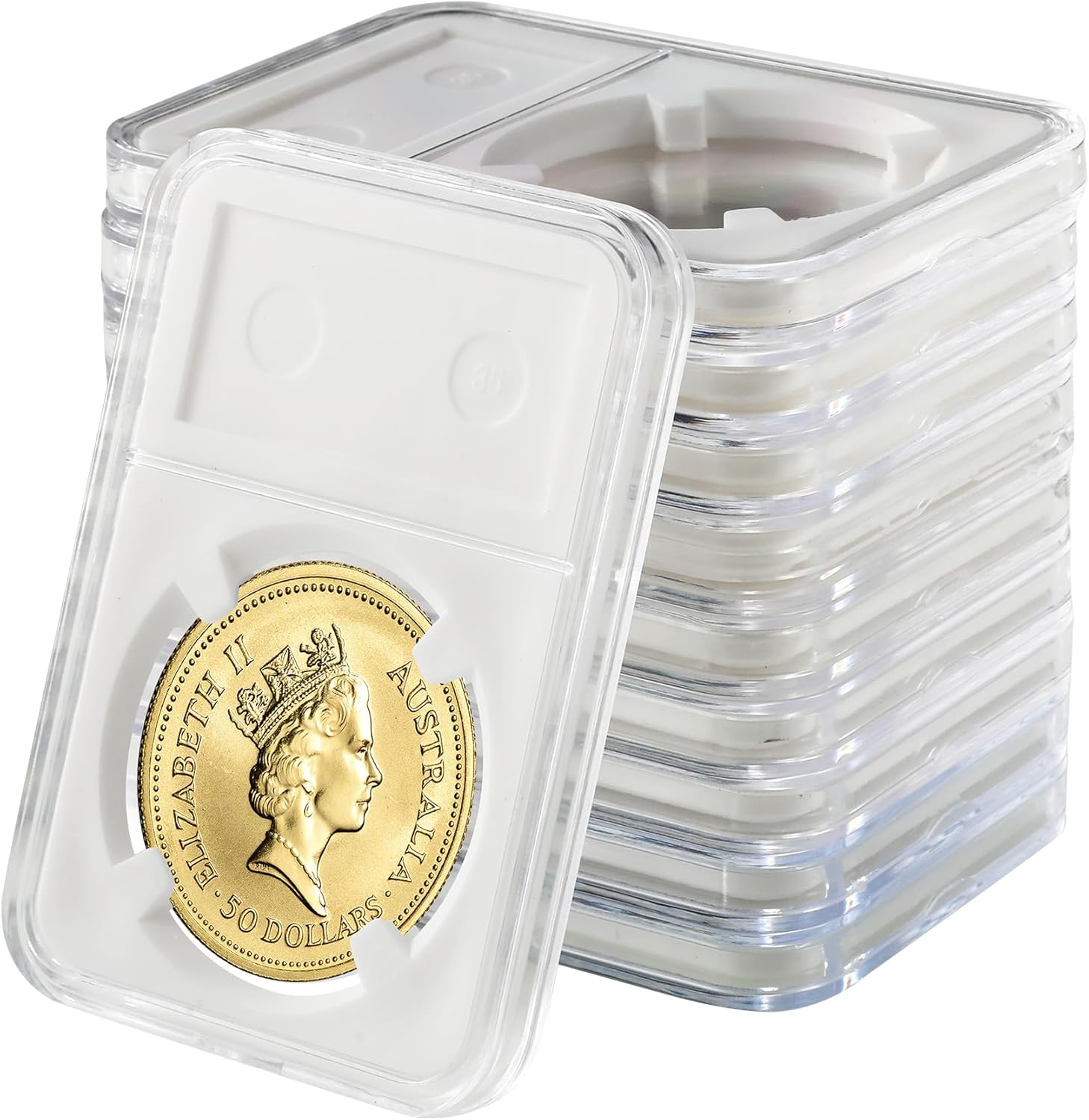 Amazon.com: 10-Pack Silver Dollar Coin Holder, 38mm Collection Coin ...