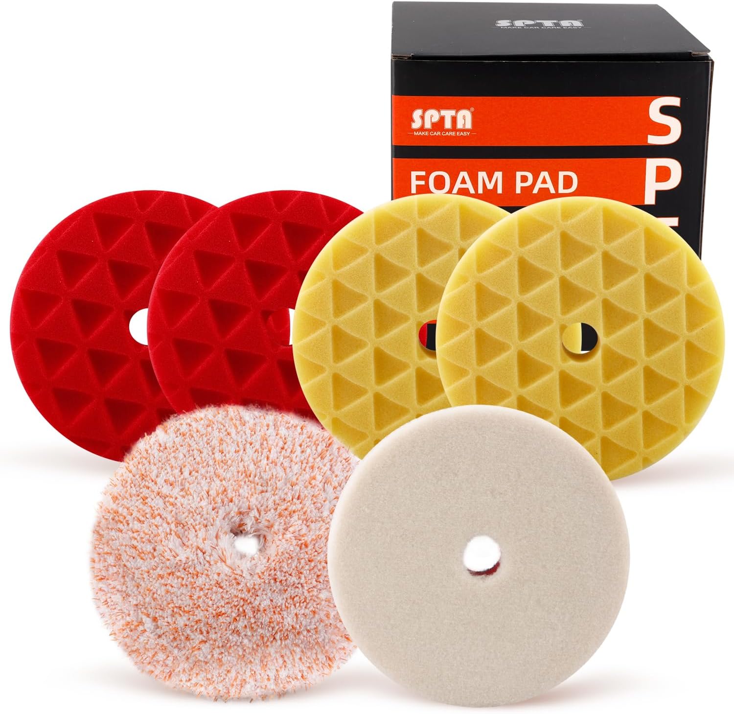 Amazon.com: Buffing Polishing Pads, SPTA 3 Inch 80mm Body Repair ...