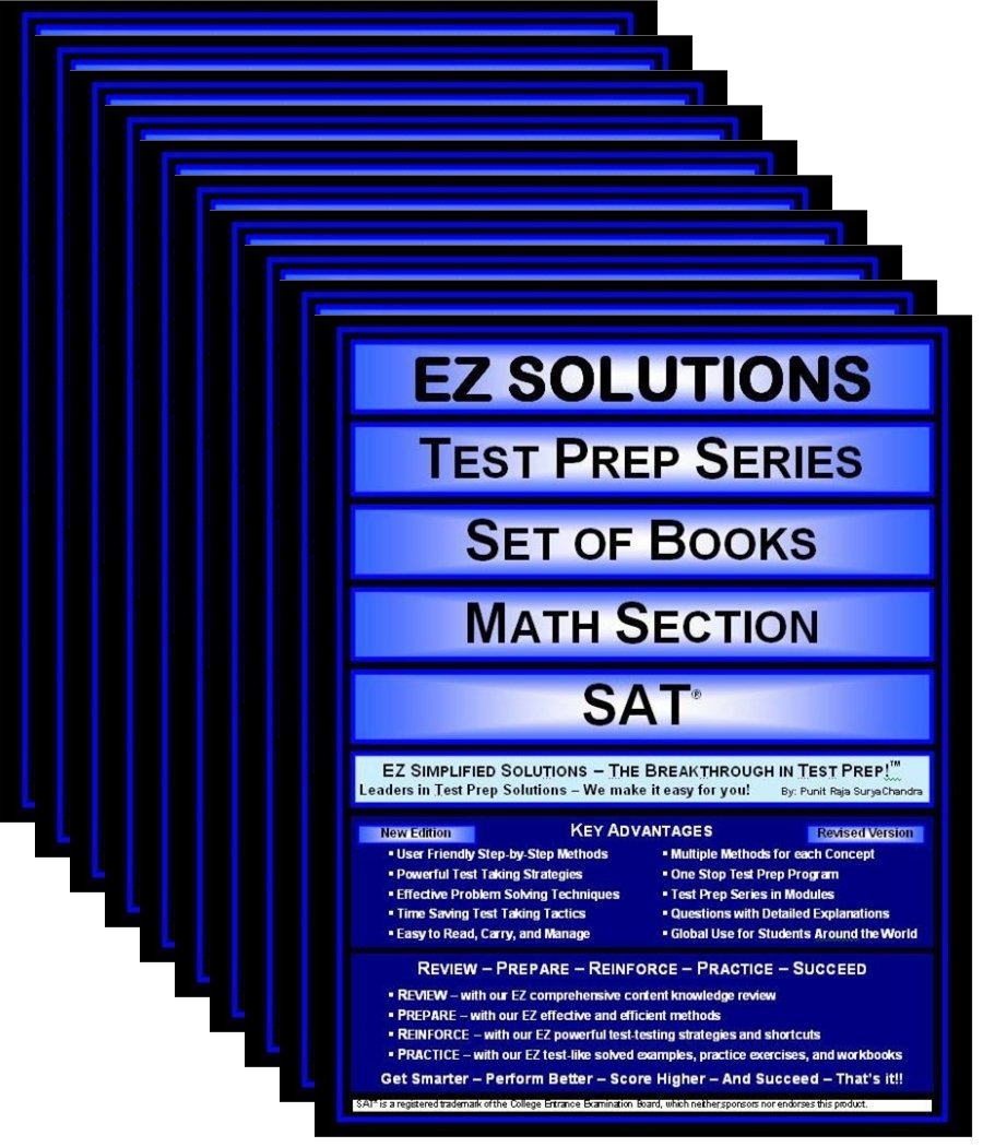 EZ Solutions - Test Prep Series - Set of Books - Math Section - SAT (9 ...
