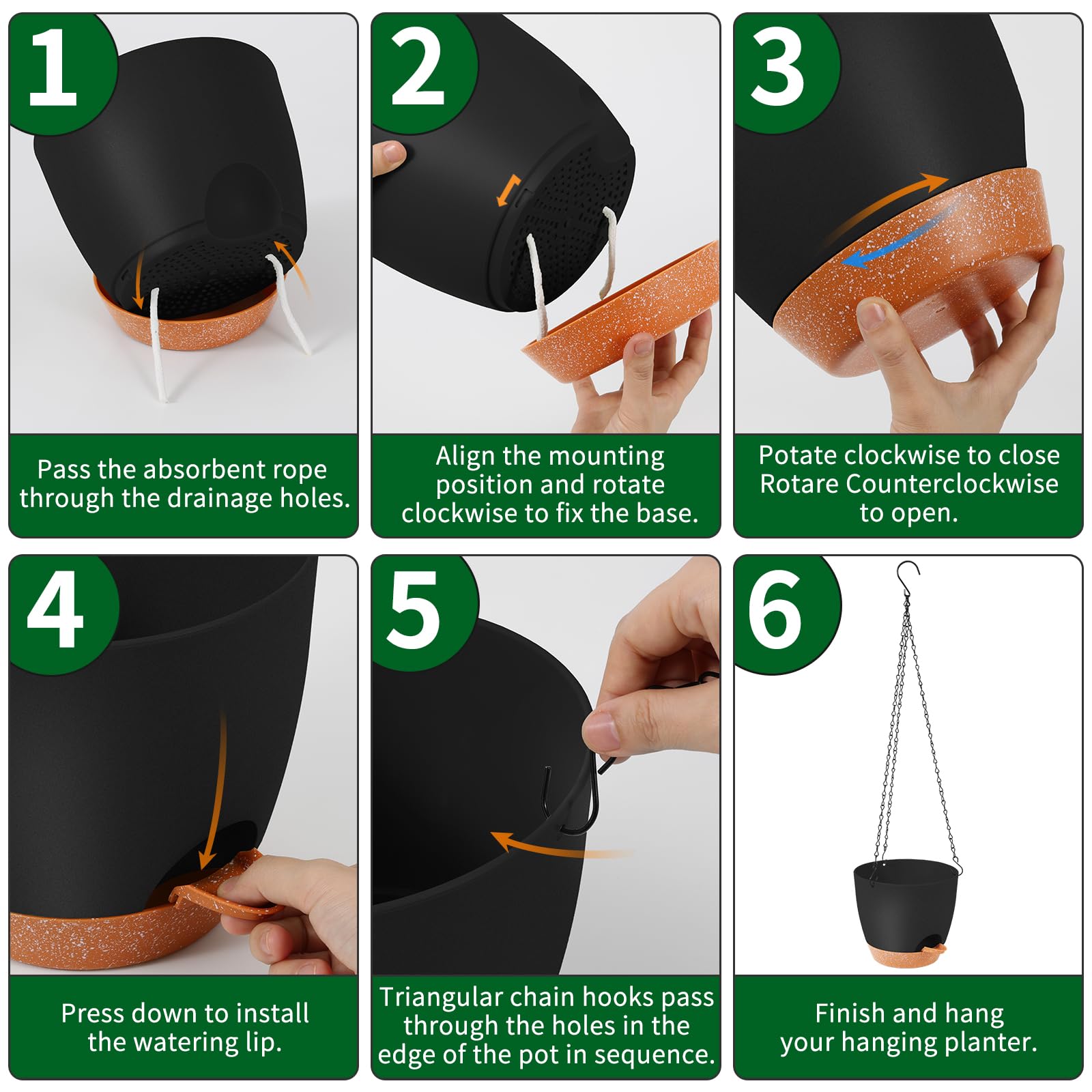 Snapklik.com : Hanging Planters For Indoor Plants, 8 Inch Hanging ...