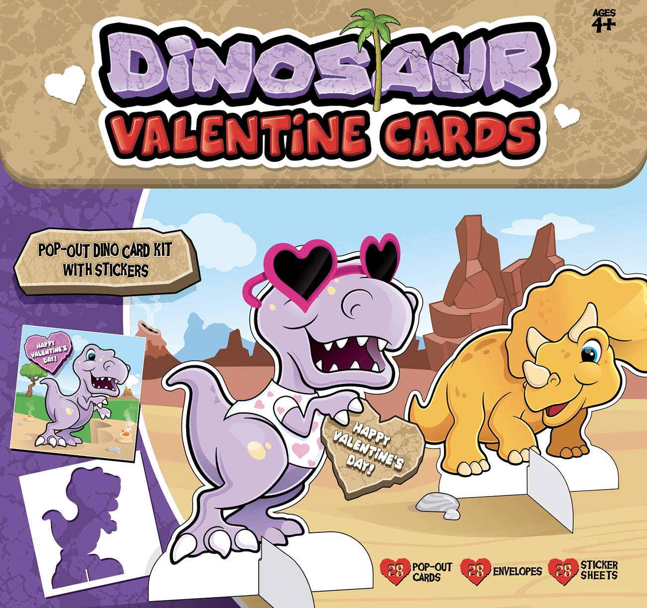 Red Robin Greetings Kids Valentines Cards Dinosaur Valentines Day Cards ...
