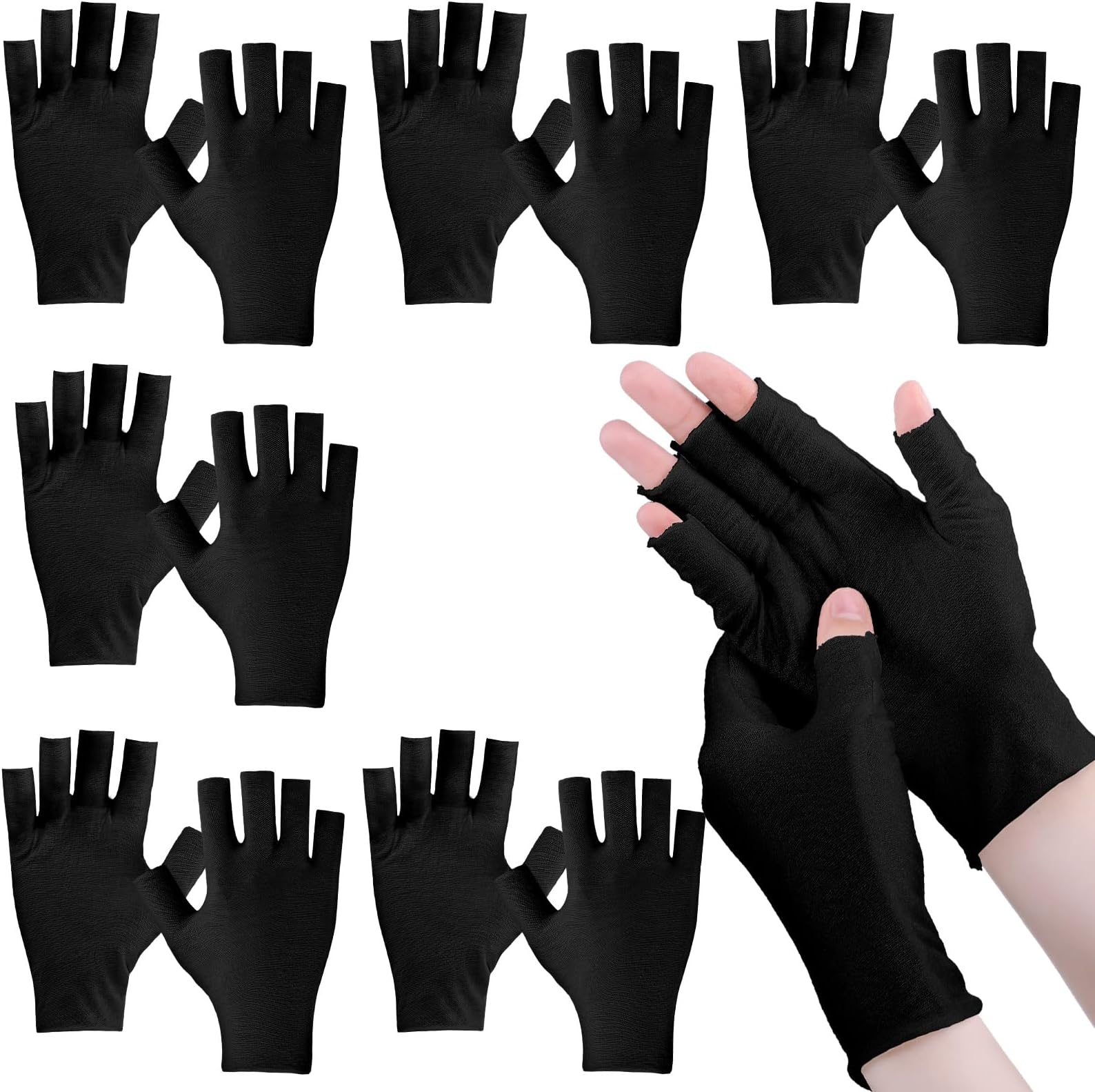 Amazon.com : Geyoga 6 Pairs Fingerless Moisturizing Gloves Eczema ...