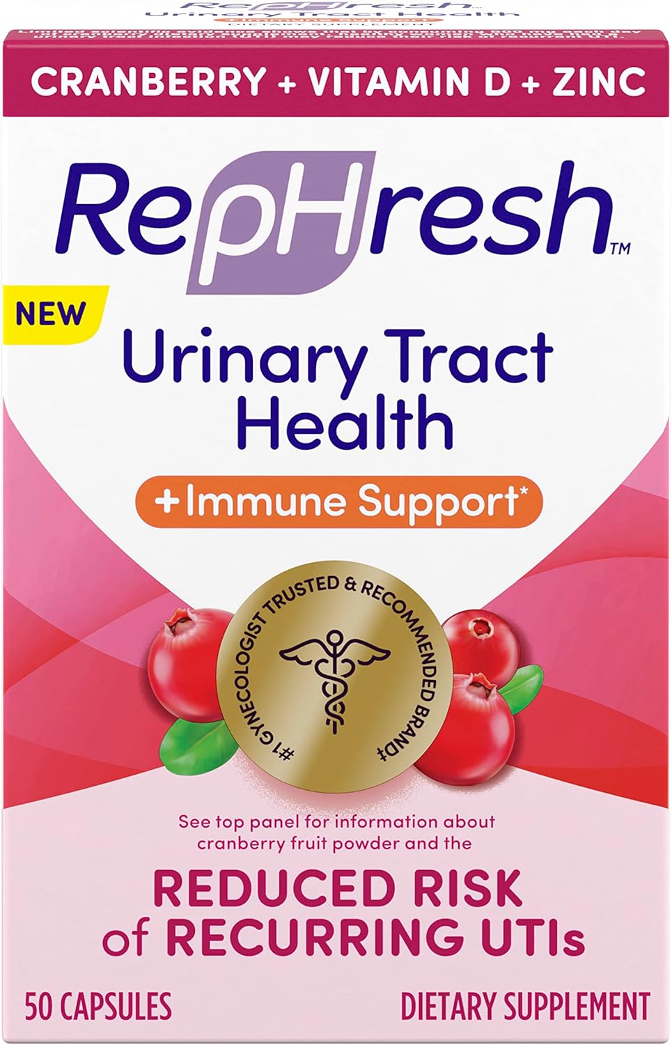 Amazon.com: Rephresh Cranberry Urinary Tract Health Plus Immune ...