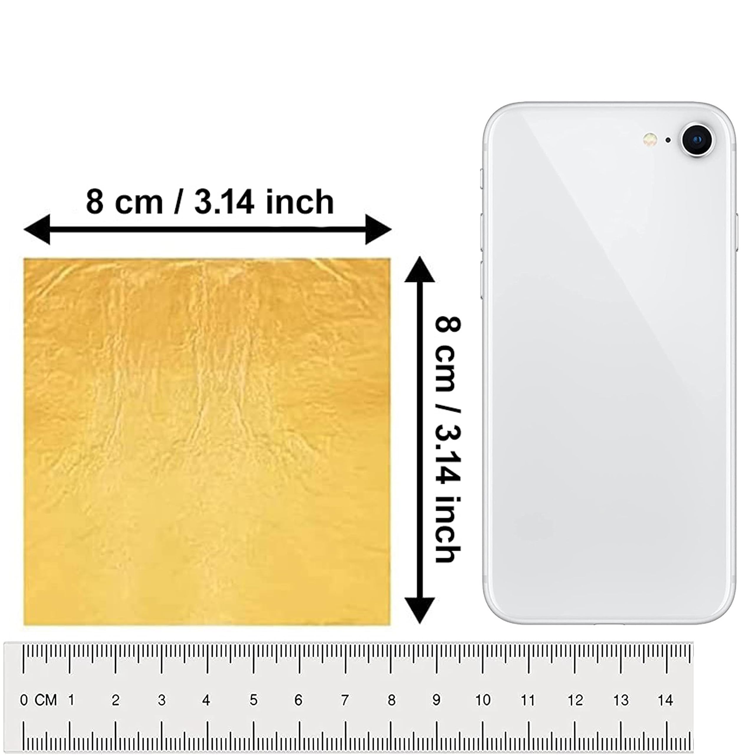 10 Large Edible Gold Leaf Sheets, 8 cm/3.14″ x 8 cm/3.14″, Gold Leaf ...