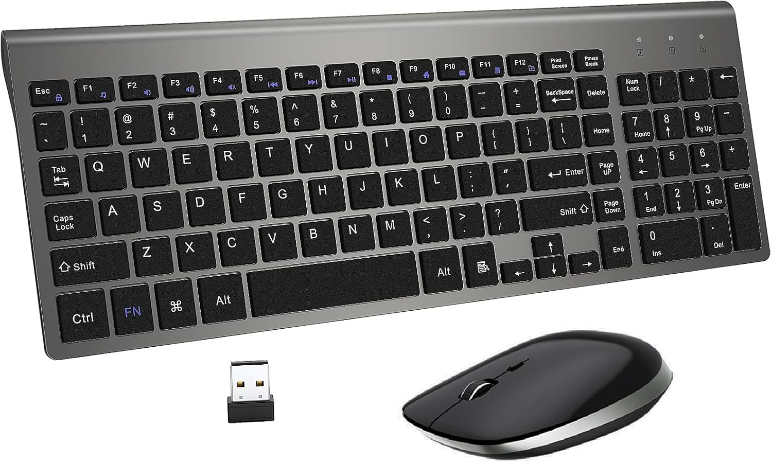 Amazon.com: Wireless Keyboard and Mouse - USB Slim 2.4G Ergonomic ...