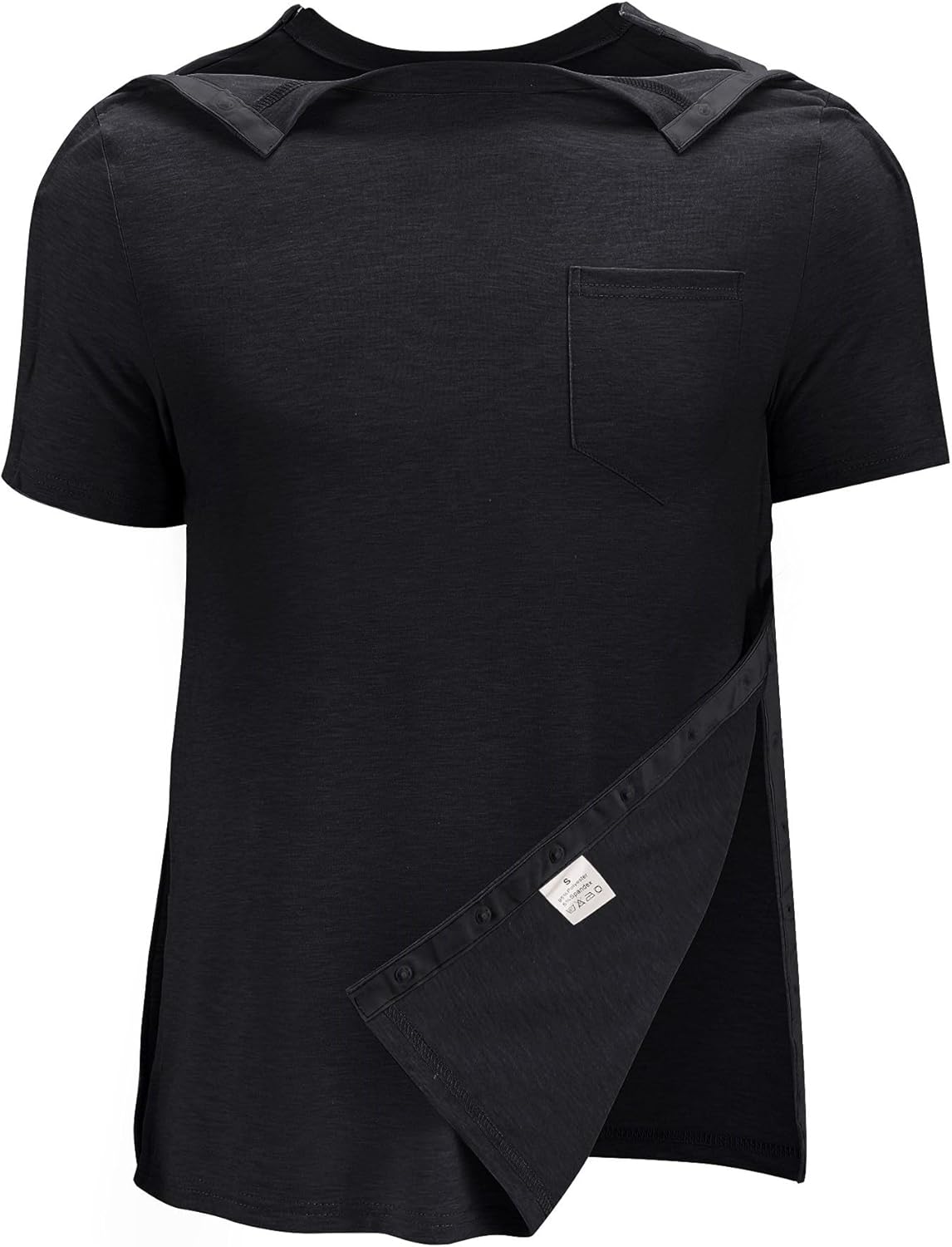 Poriff Men's Post Shoulder Surgery Recovery Shirts Full Tear Away Long ...