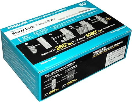 Toggler Heavy Duty Toggle Fixings BM6 Box of 50 : Amazon.co.uk: DIY & Tools
