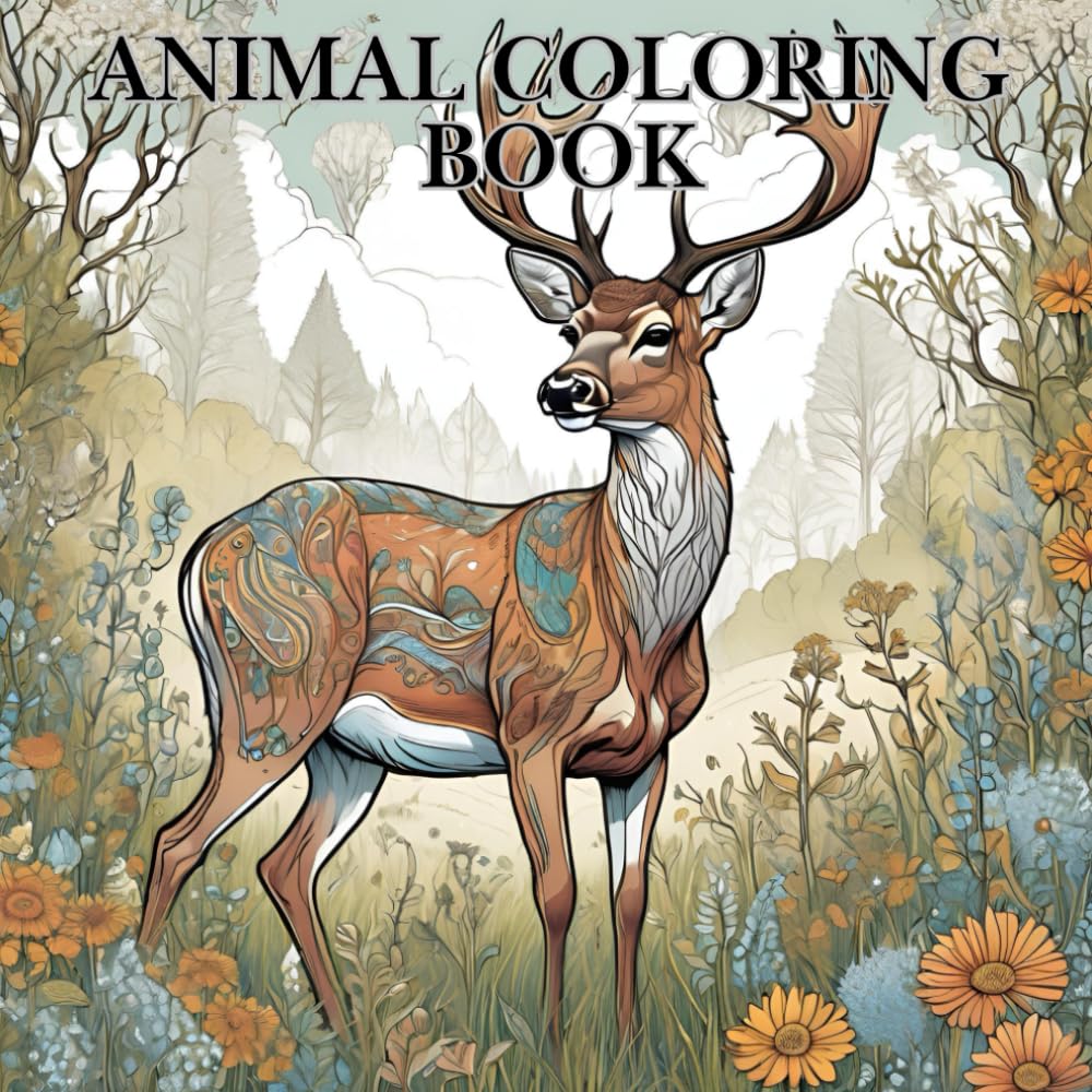 Amazon.com: The Animal World – A Coloring Book of Domestic & Wild ...
