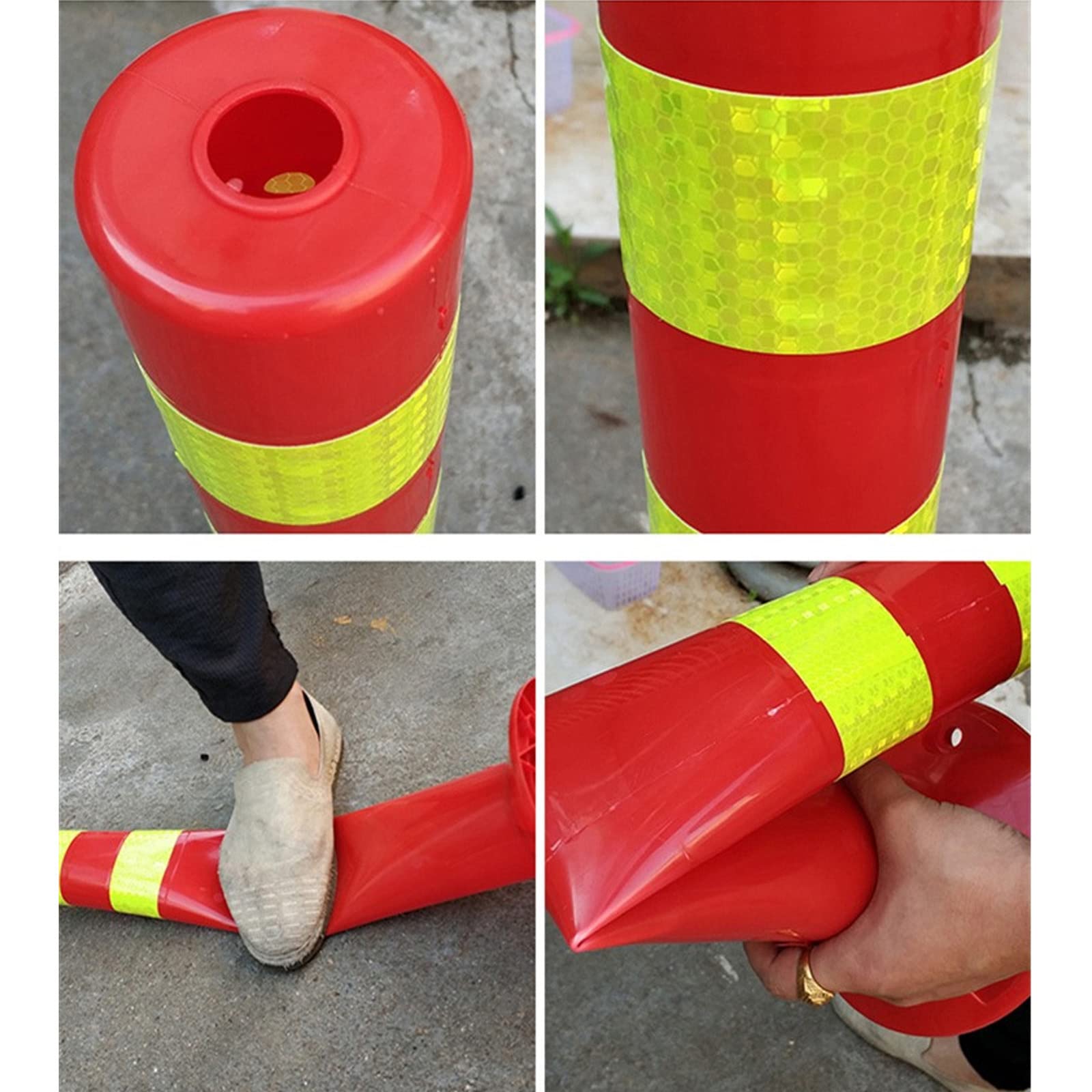 Cônes De Signalisation Cone De Chantier Borne De Sécurité Blanche Et