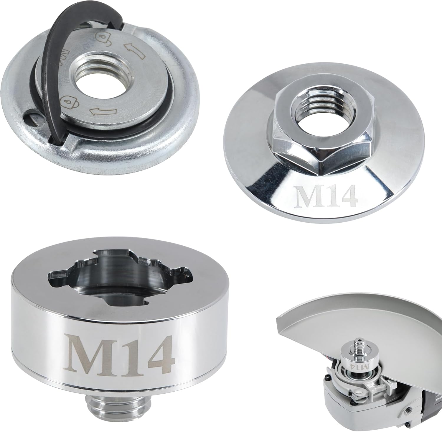 WUISOLQP X-LOCK Adapter to M14, Quick Release Nut M14 Angle Grinder ...