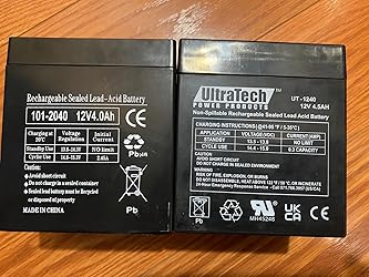 UltraTech UT-1240 / UT-1250-F1 12V, 4.5Ah Sealed Lead Acid Alarm ...
