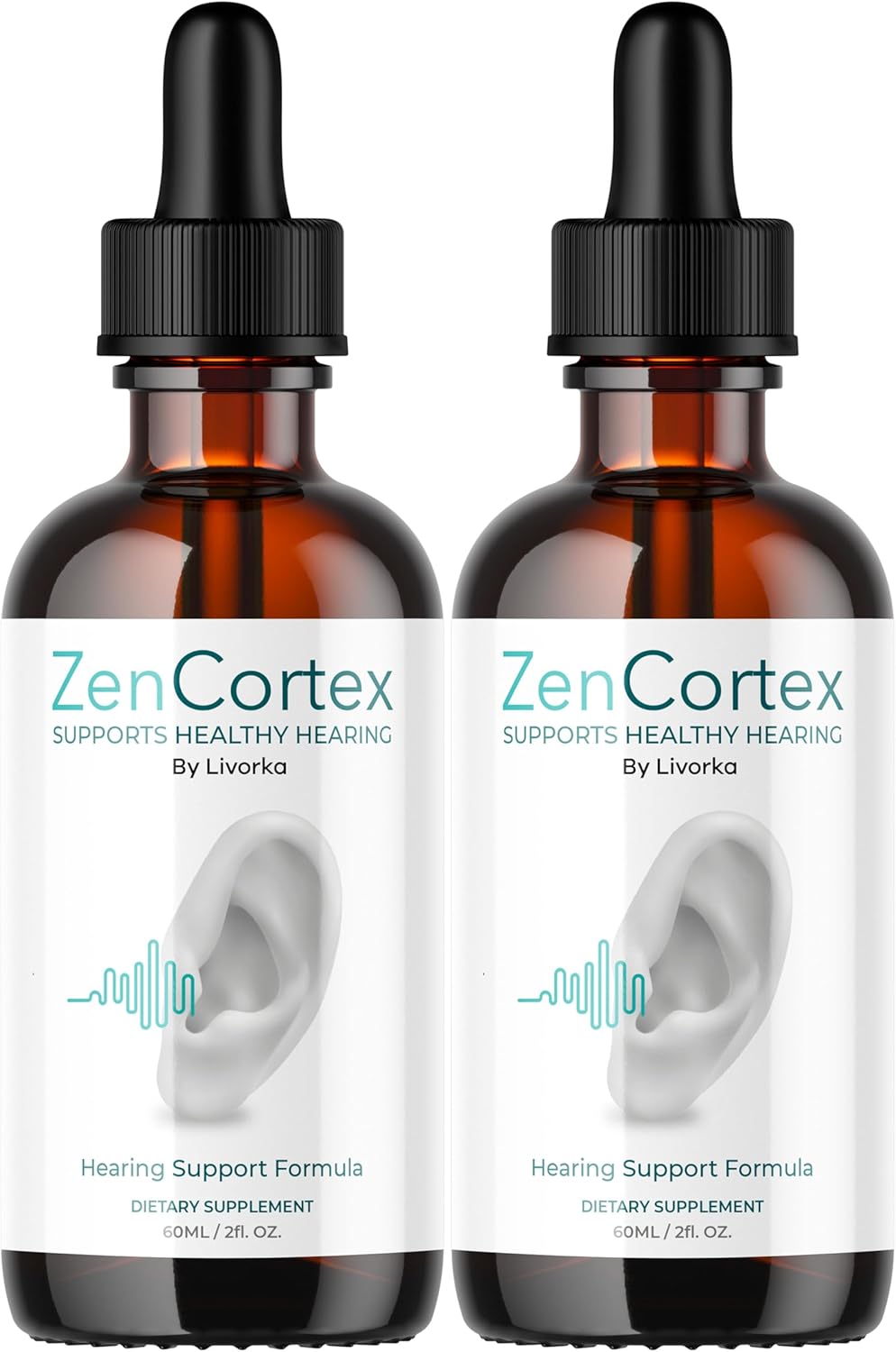 2 Pack - Zencortex - Zen Cortex Ear Drops, Zencortex 2 Bottle for 60 ...