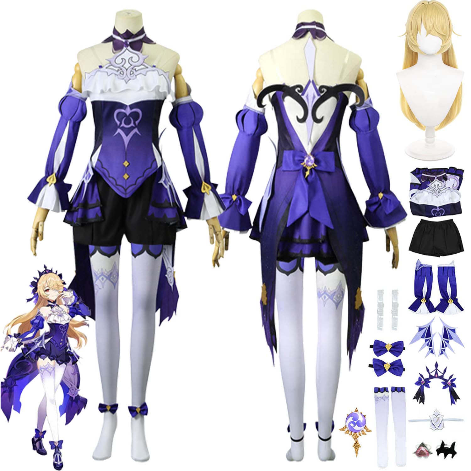 Buy Genshin Impact Fischl Cosplay Costume Outfit Game Characters Hutao ...