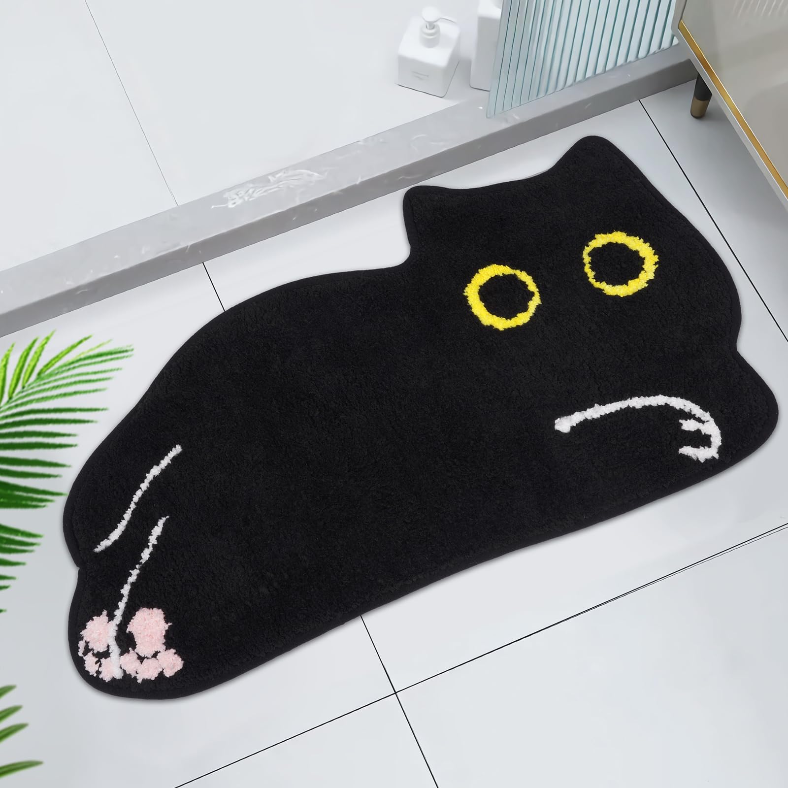 Amazon.com: Percozzi Cat Rug Funny Cute Bath Mat Non Slip Washable ...