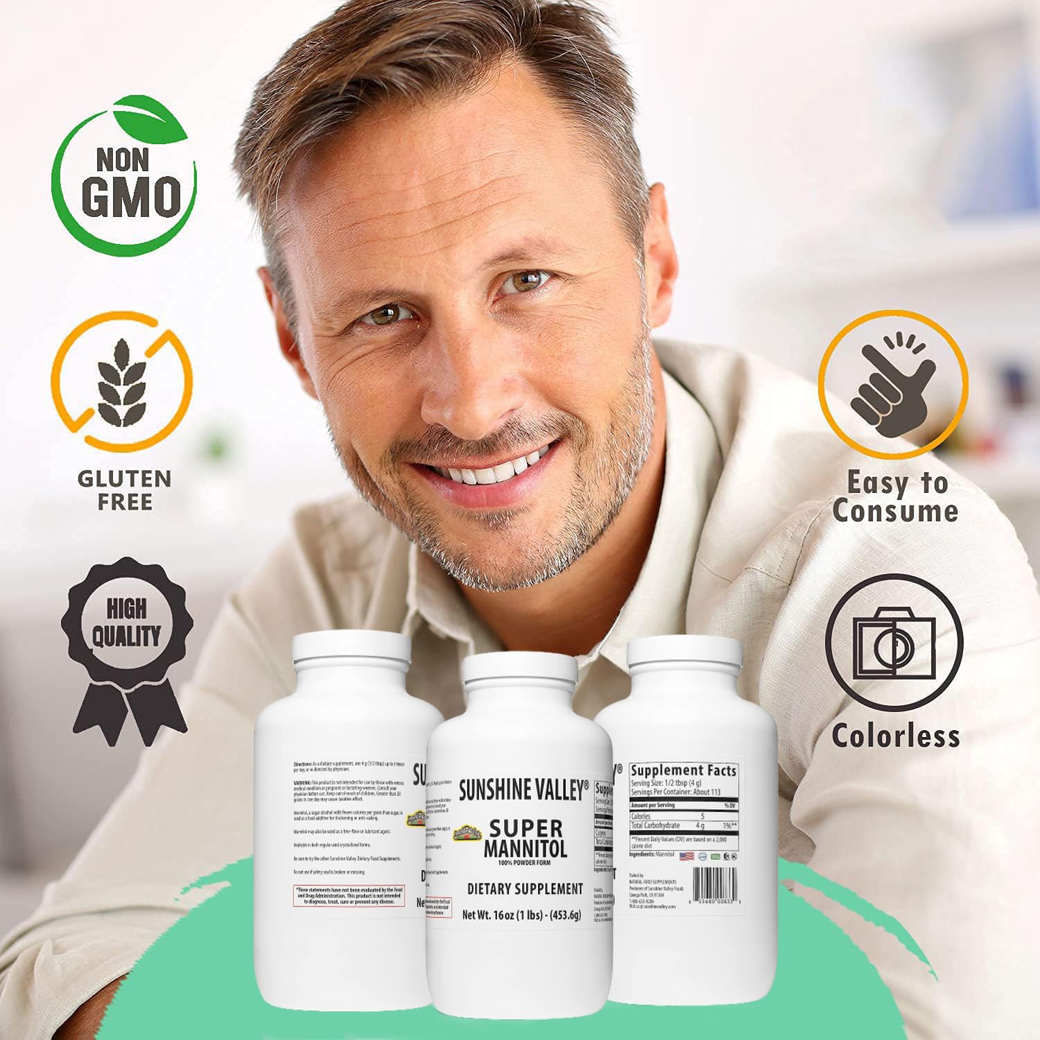 Snapklik.com : Sunshine Valley Super Mannitol Powder, Natural & Healthy ...