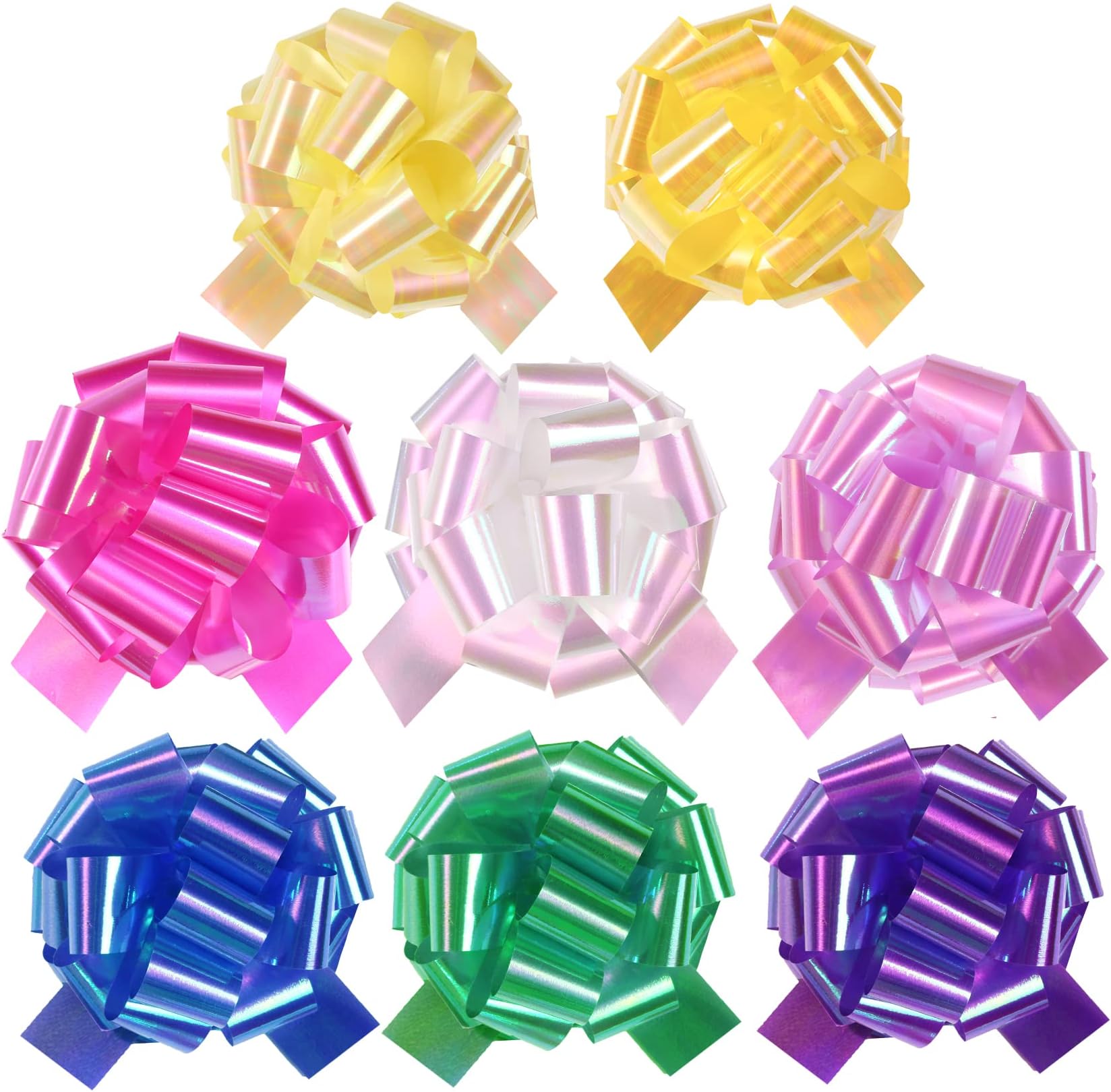 Amazon.com: PAPER FAIR 24Pcs 8 Color Iridescent Easter Gift Pull Bow ...