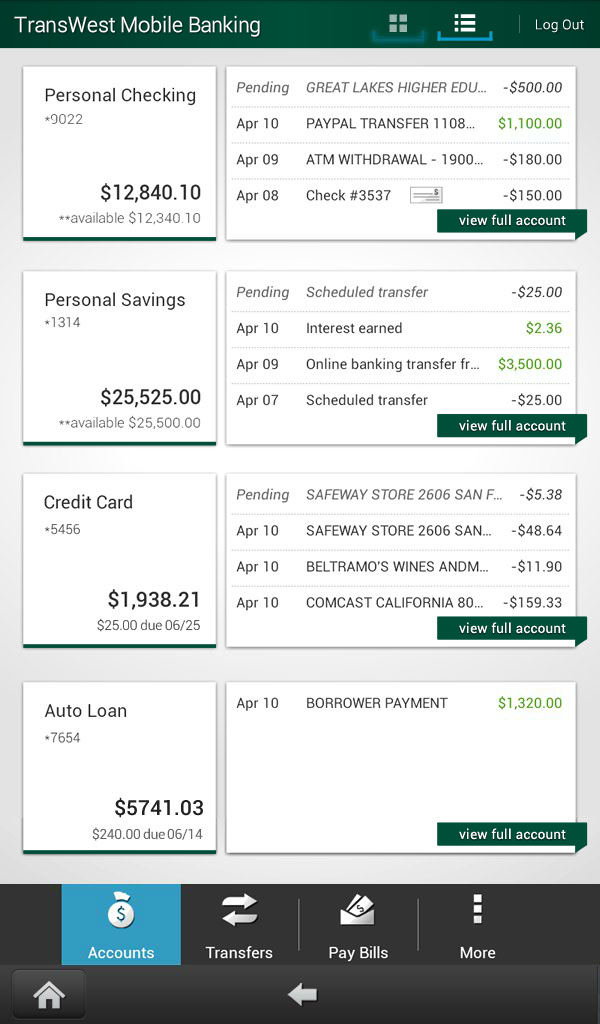 TransWest Mobile Banking (Kindle Tablet Edition) - App on Amazon Appstore
