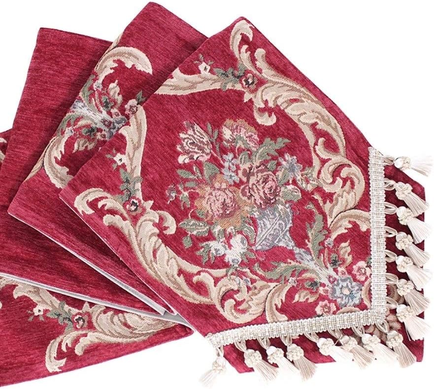 Chenille Table Runners, Tassel Tabletop Table Runner for Dining, Foyer ...