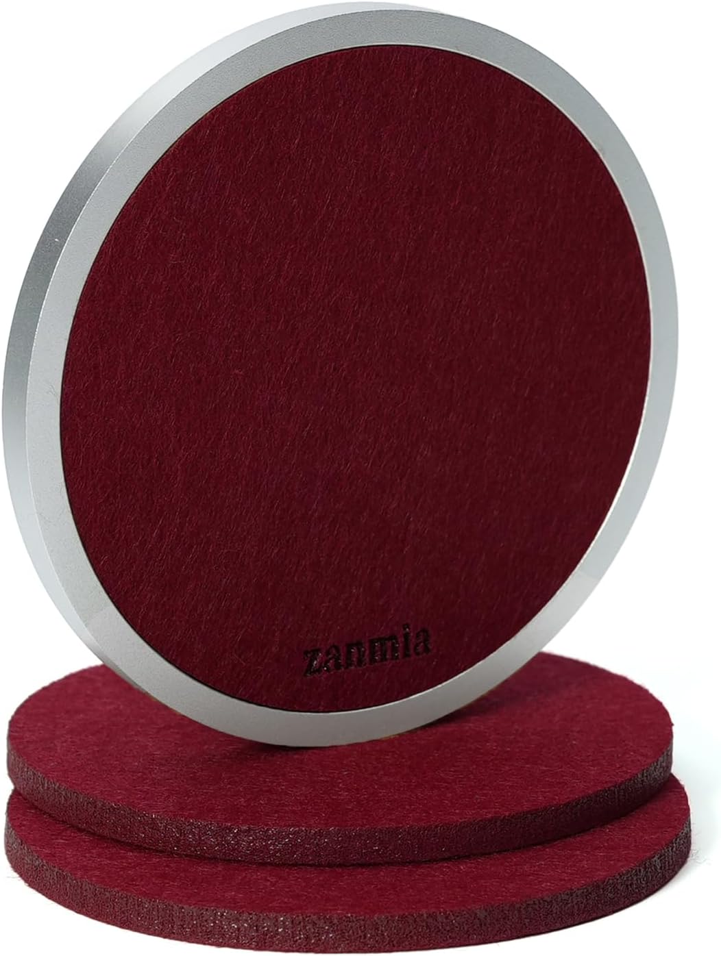 Amazon.com: Zanmia Metal Coaster Set with 1 Aluminum Base & 3 Felt Pads ...