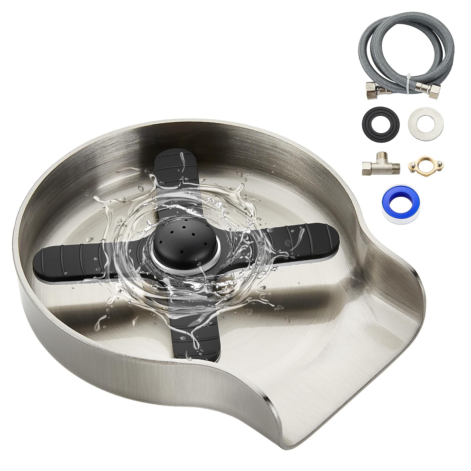 Amazon.com: Heyalan Kitchen Sink Faucet Glass Rinser, Automatic ...