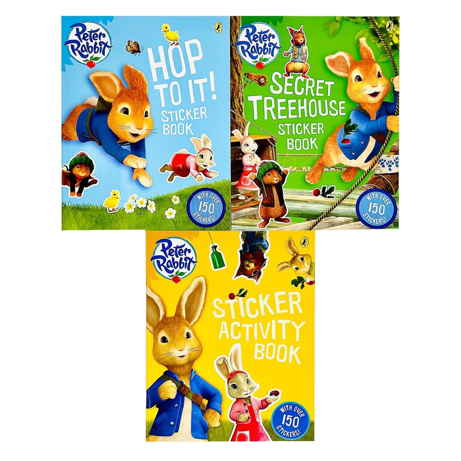 Peter Rabbit Animation 3 Books Collection Set (Hop to It! Sticker Book ...