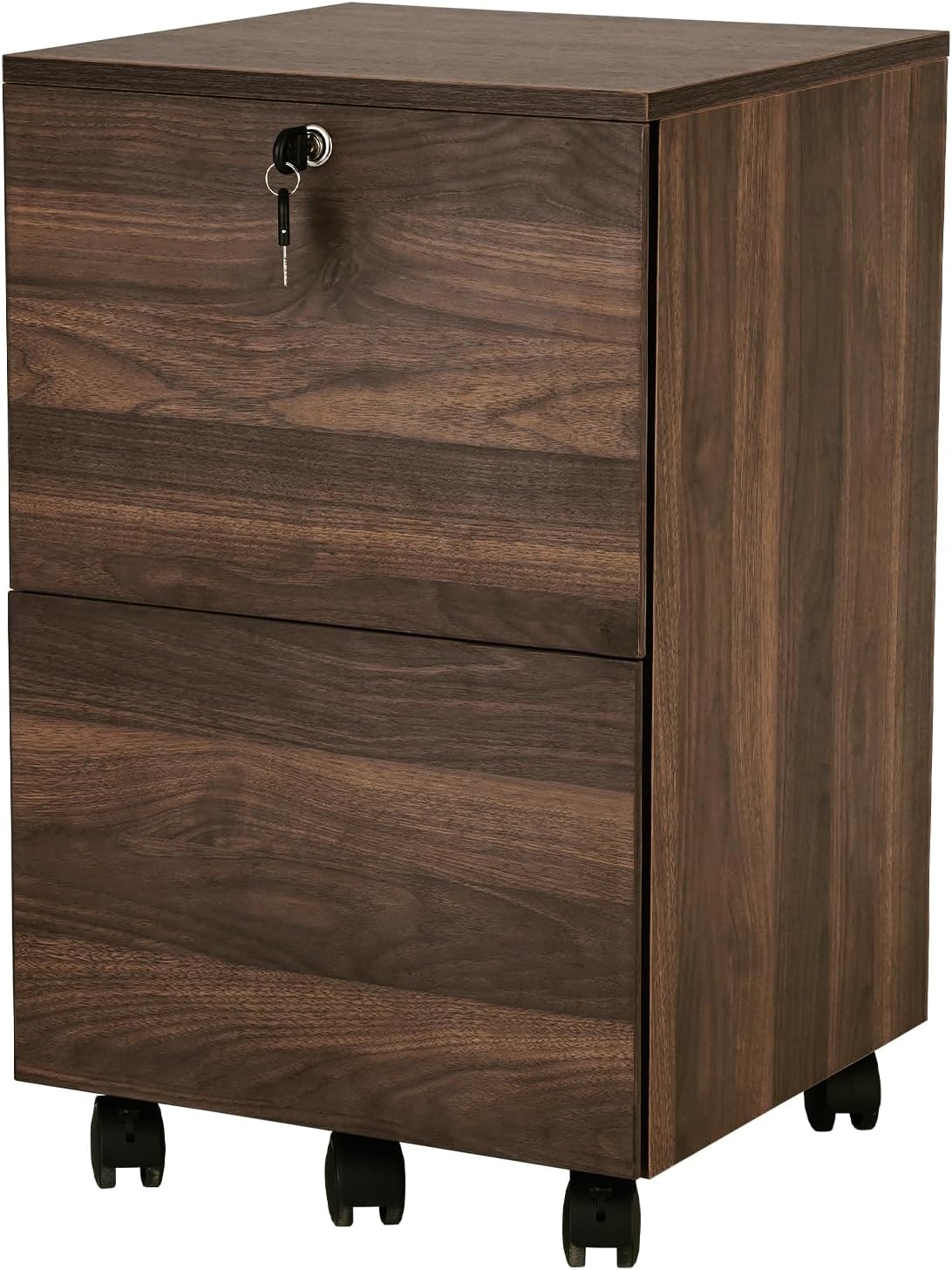 Amazon.com: TOPSKY 2 Drawers Wood Mobile File Cabinet for Letter Size ...