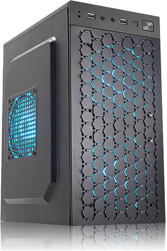 Micro ATX Tower Gaming PC Computer case, Front Panel with Honeycomb ...