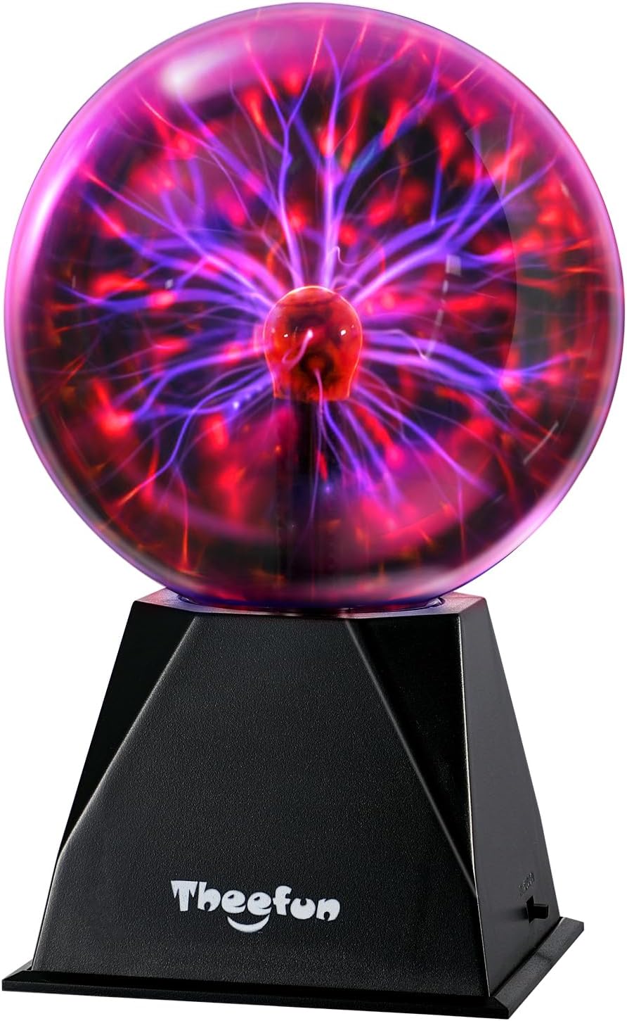 Plasma Ball: 6 Inch Plasma Globe Touch & Sound Sensitive Plasma Ball ...