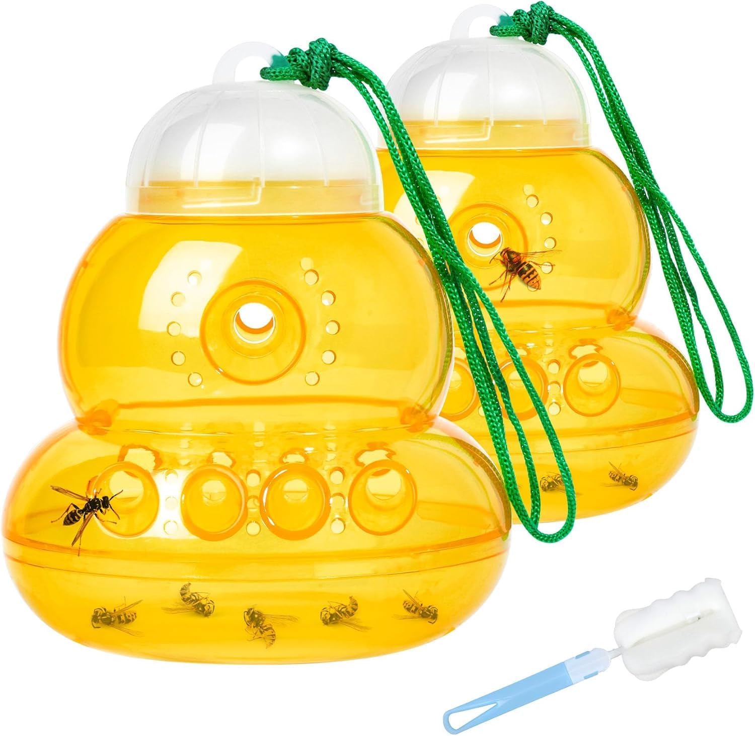 Amazon.com : 2 Pack Wasp Traps Outdoor Hanging Yellow Jacket Trap ...