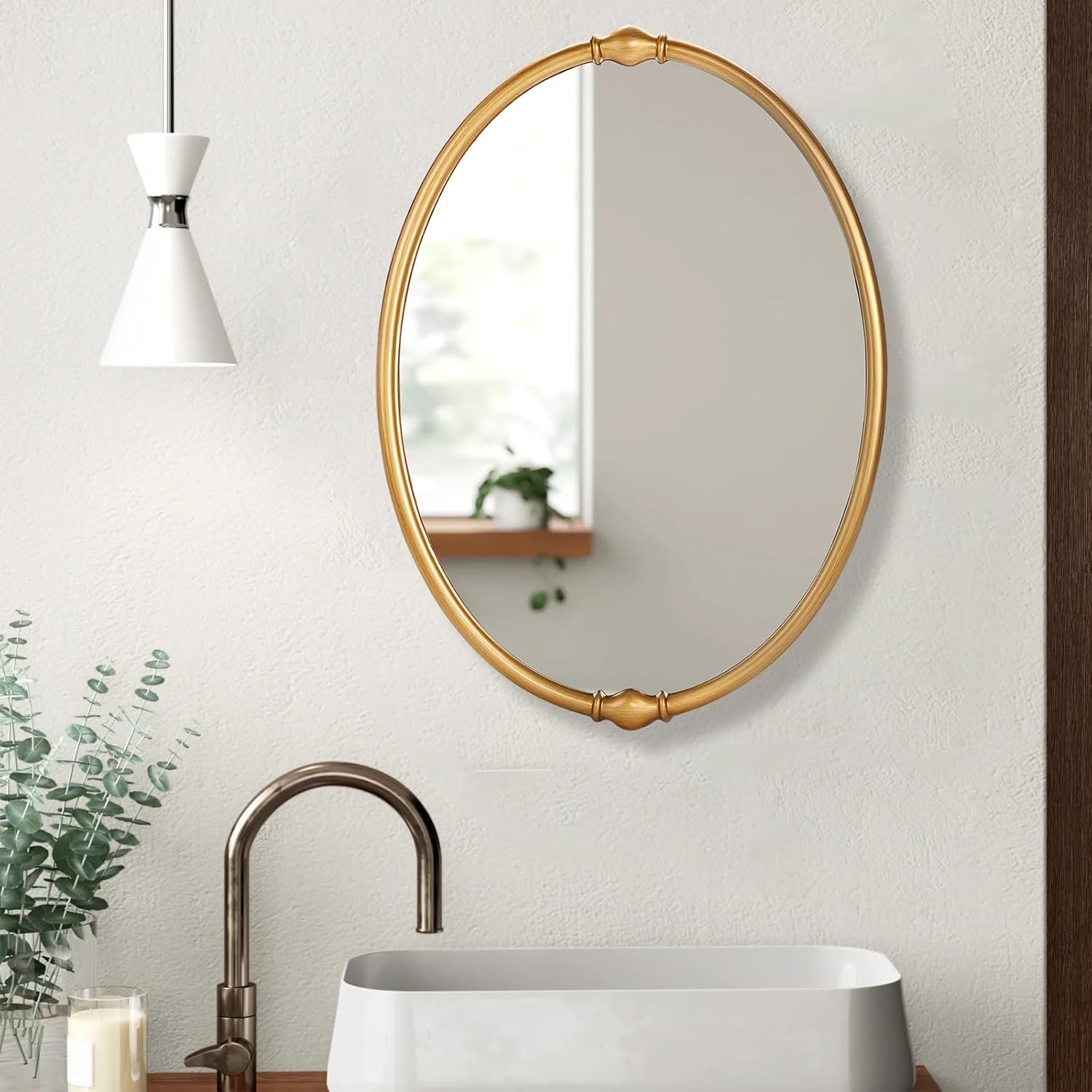Amazon.com: SIMON'S SHOP Gold Wall Mirror 24x32 inch, Bathroom Vanity ...