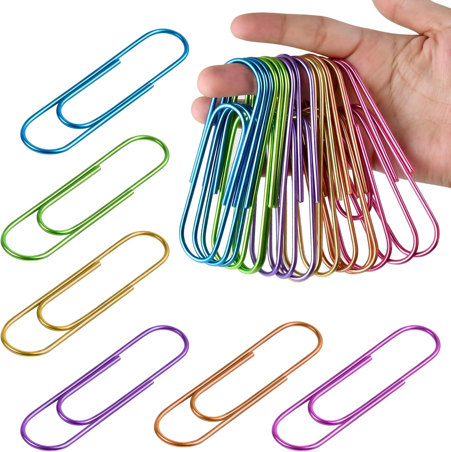 Amazon.com : Lainballow 60 Pcs Large Paper Clips, 4 Inch Jumbo Paper ...