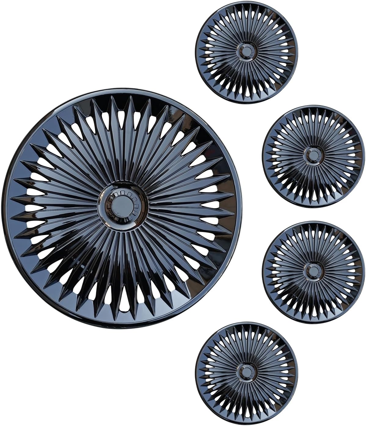 Amazon.com: Set of Four 16' Polished Stainless Steel Hubcap Wheel ...