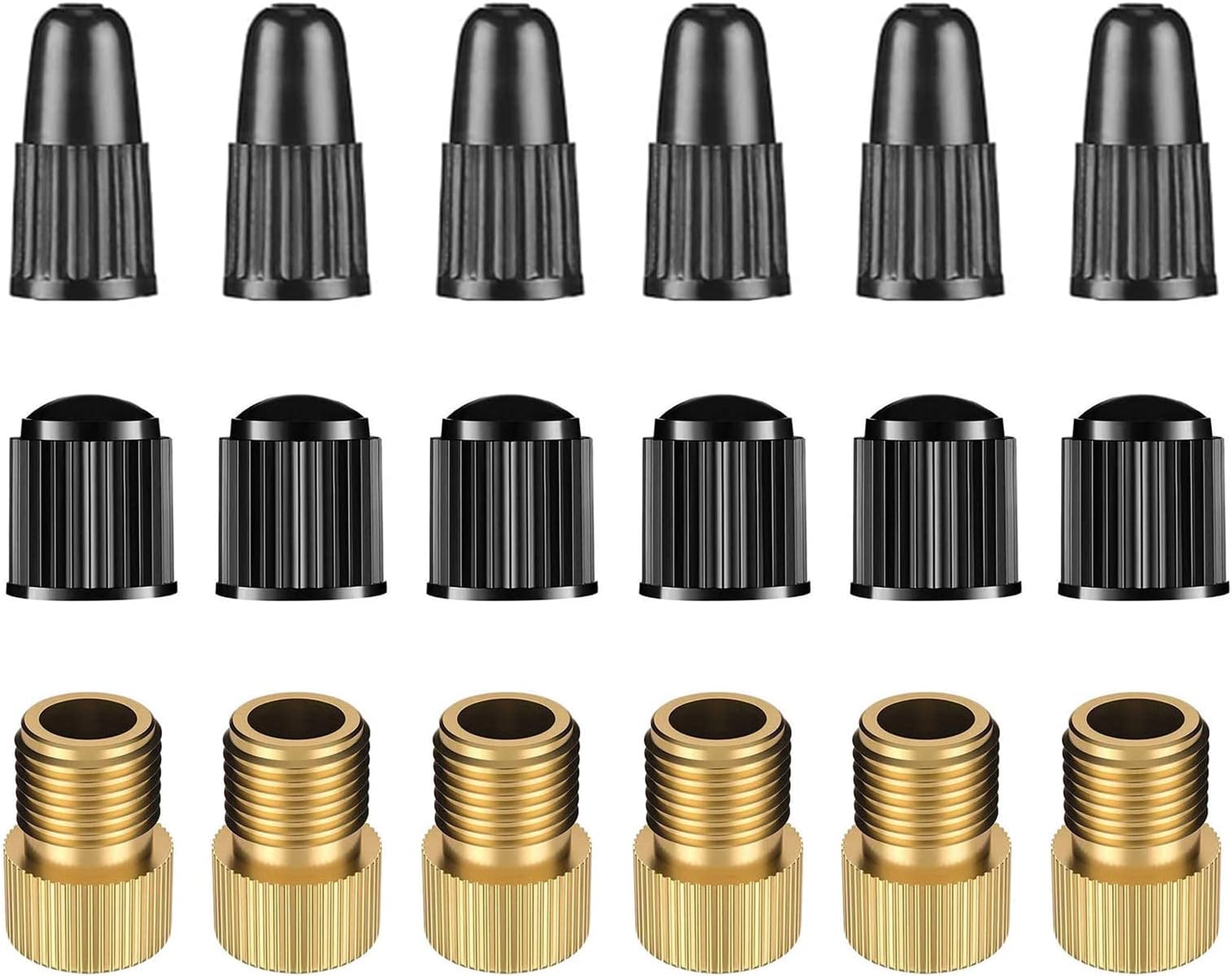 Presta Valve Adapter, Tire Valve Caps, 6 Pcs Presta Valve, for Convert ...