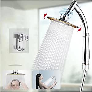 Shower Head with Handheld 6 "Top Injection Dual-Purpose High Pressure ...